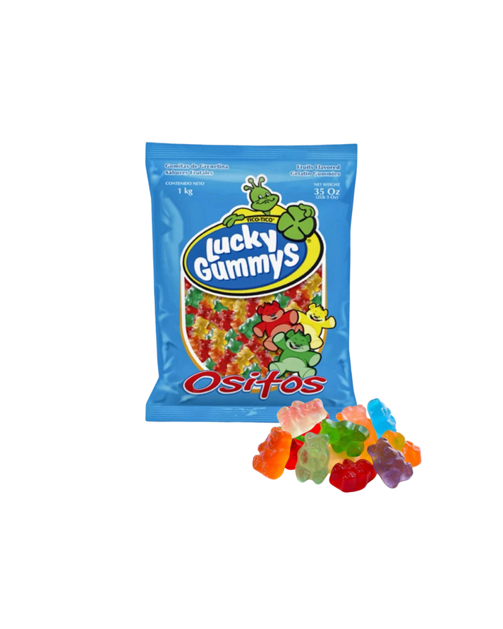 Lucky Gummys Ositos (Gummy Bears) Bag 1 Kg – Carnival Candies & Ice ...