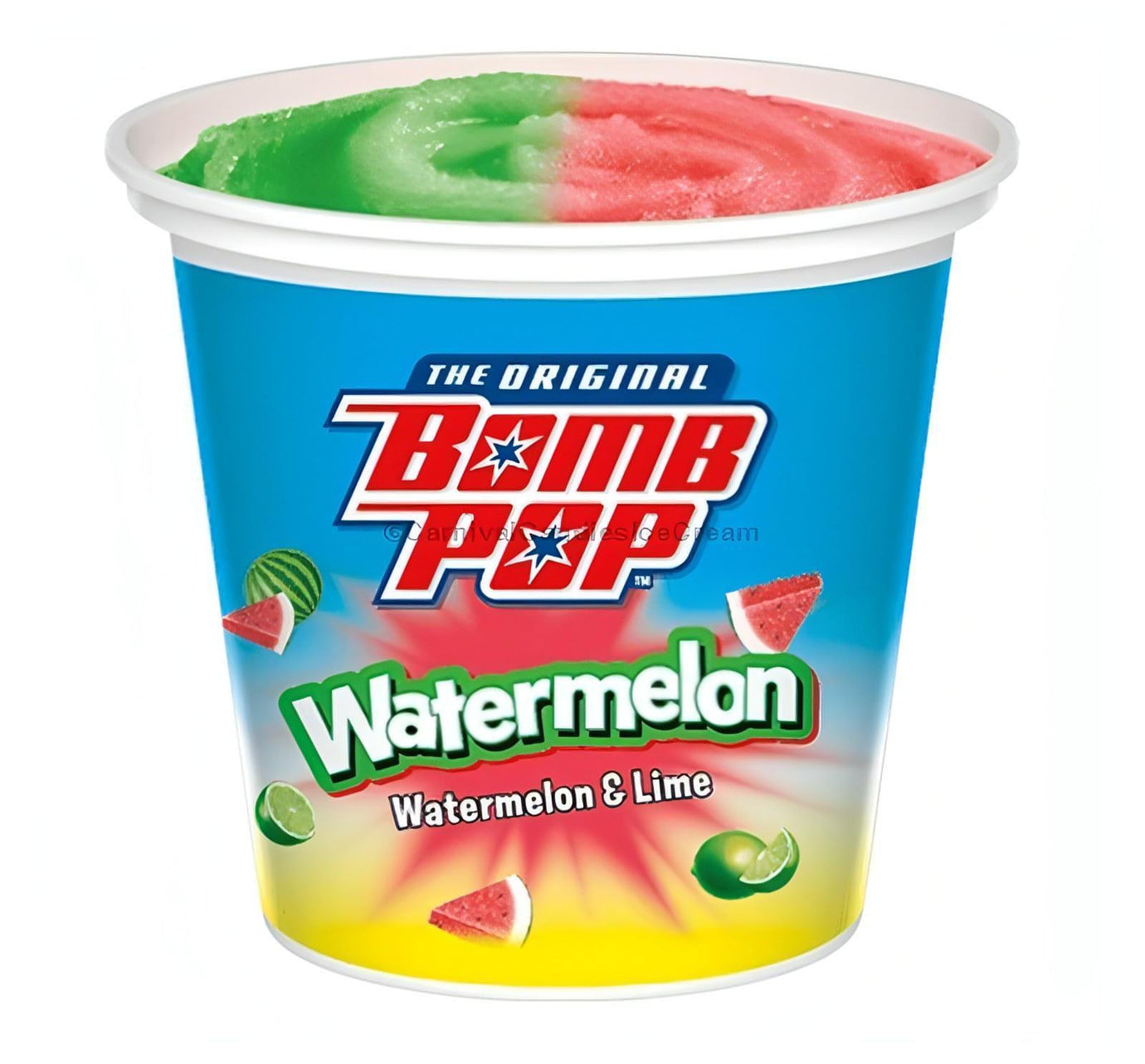 Bomb Pop Watermelon Ice Cream Cup (12 Count) – Carnival Candies & Ice ...