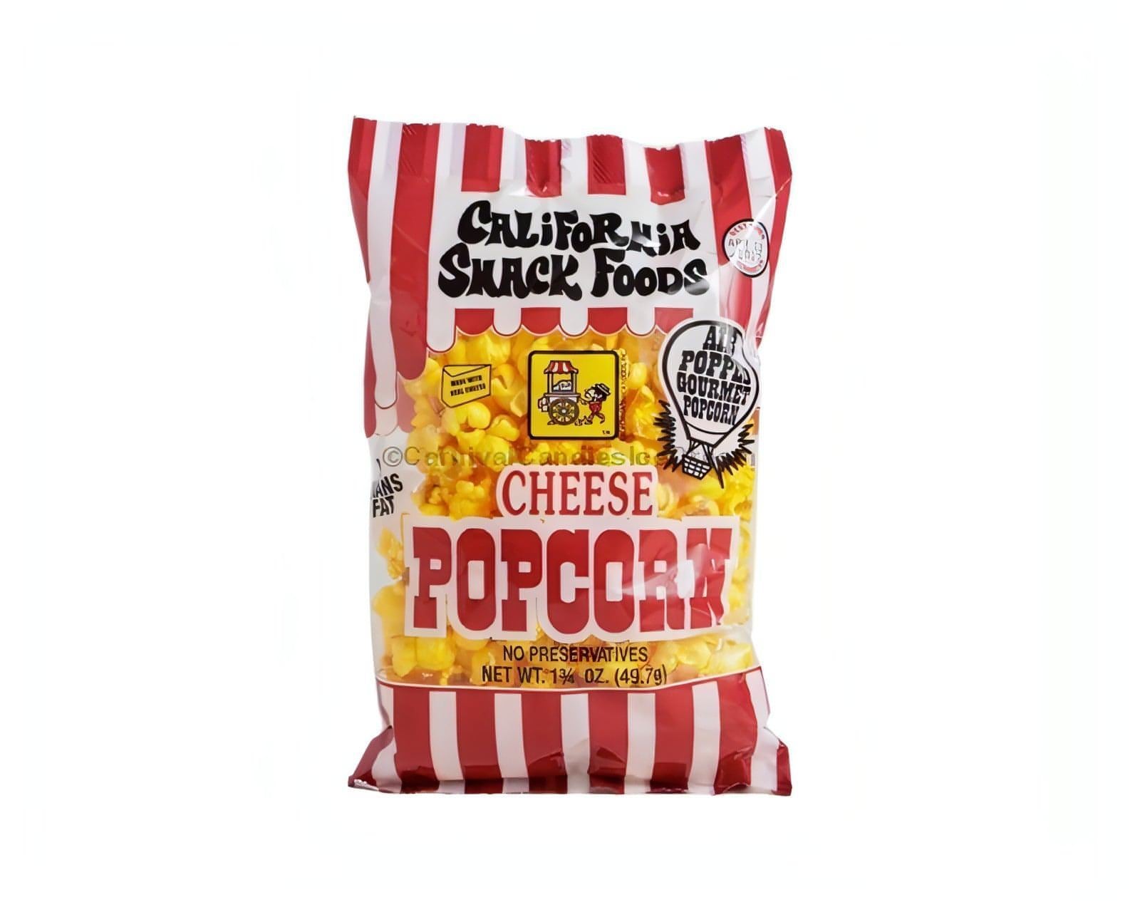 California Snack Foods Cheese Popcorn (24 Count) – Carnival Candies ...
