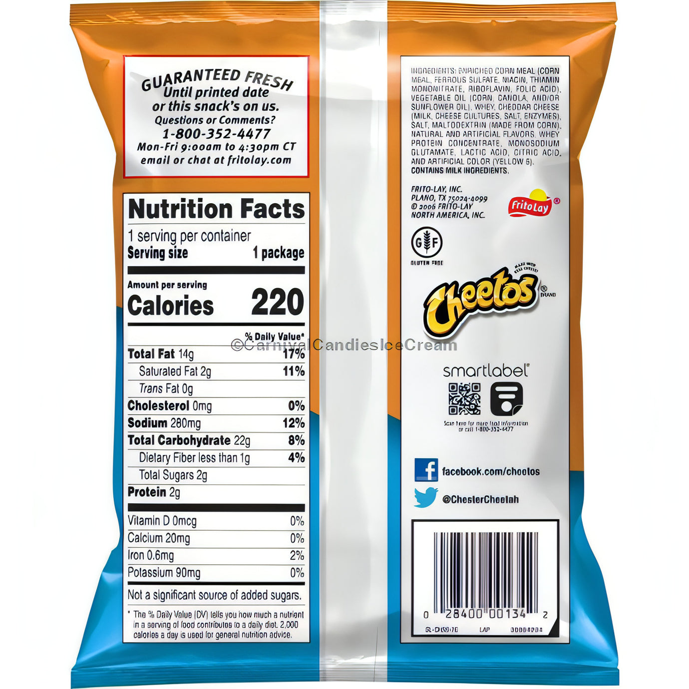 Cheetos Cheddar Puffs 1.375 Oz – Carnival Candies & Ice Cream Inc.