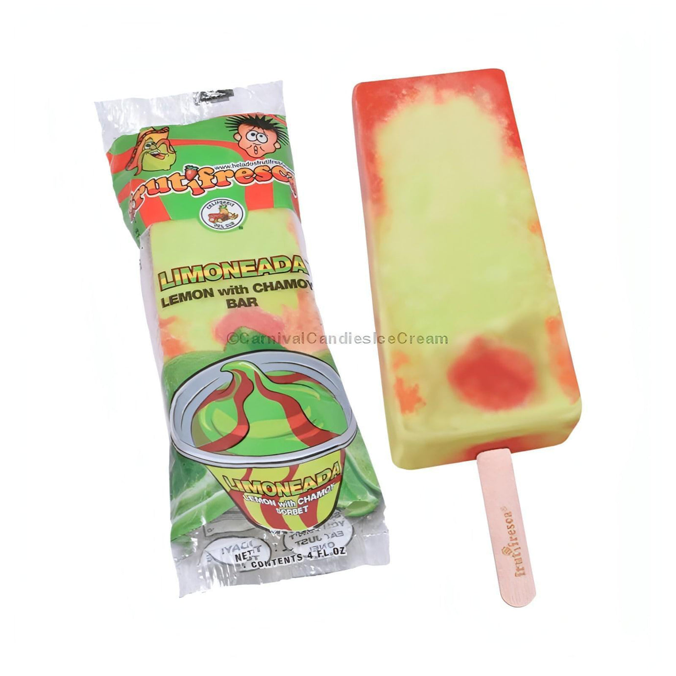 Limoneada Chamoy/Lime Natural Ice Cream Fruit Bar (12 Count) – Carnival ...