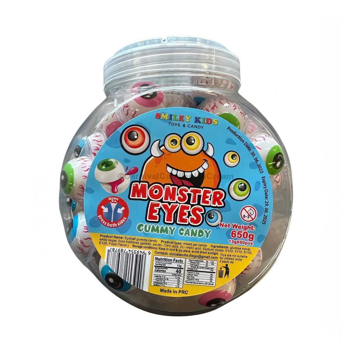 Monster Eyes Gummy Candy (50 Count) – Carnival Candies & Ice Cream Inc.