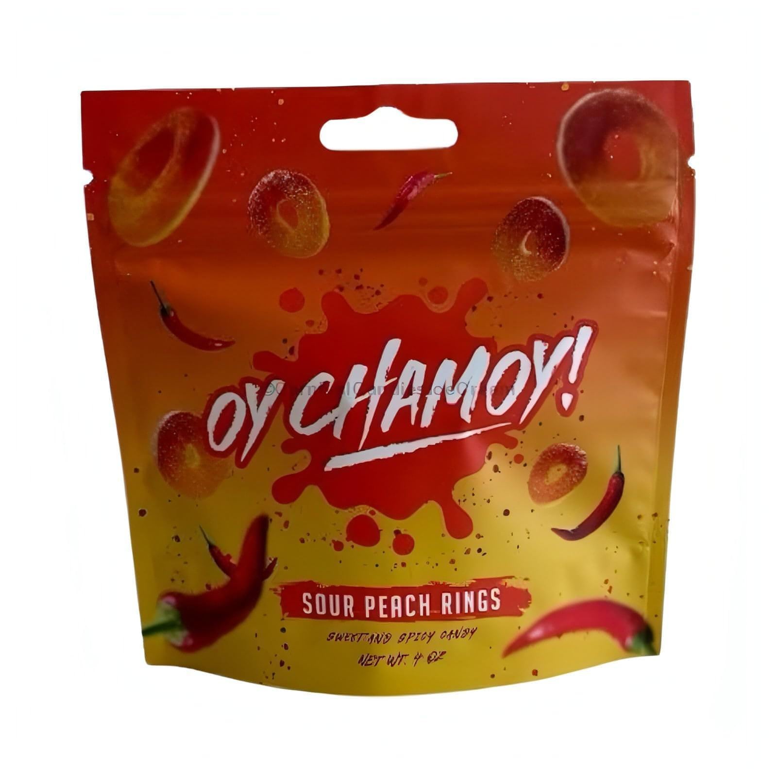 Oy Chamoy! Chamoy Covered Sour Peach Rings 4 Oz. – Carnival Candies ...