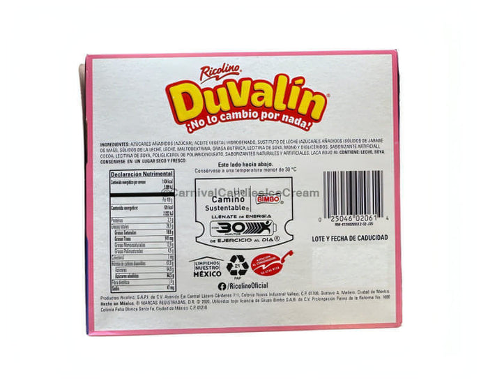 Ricolino Duvalin Hazelnut-Strawberry (18 Count) – Carnival Candies & Ice Cream Inc.