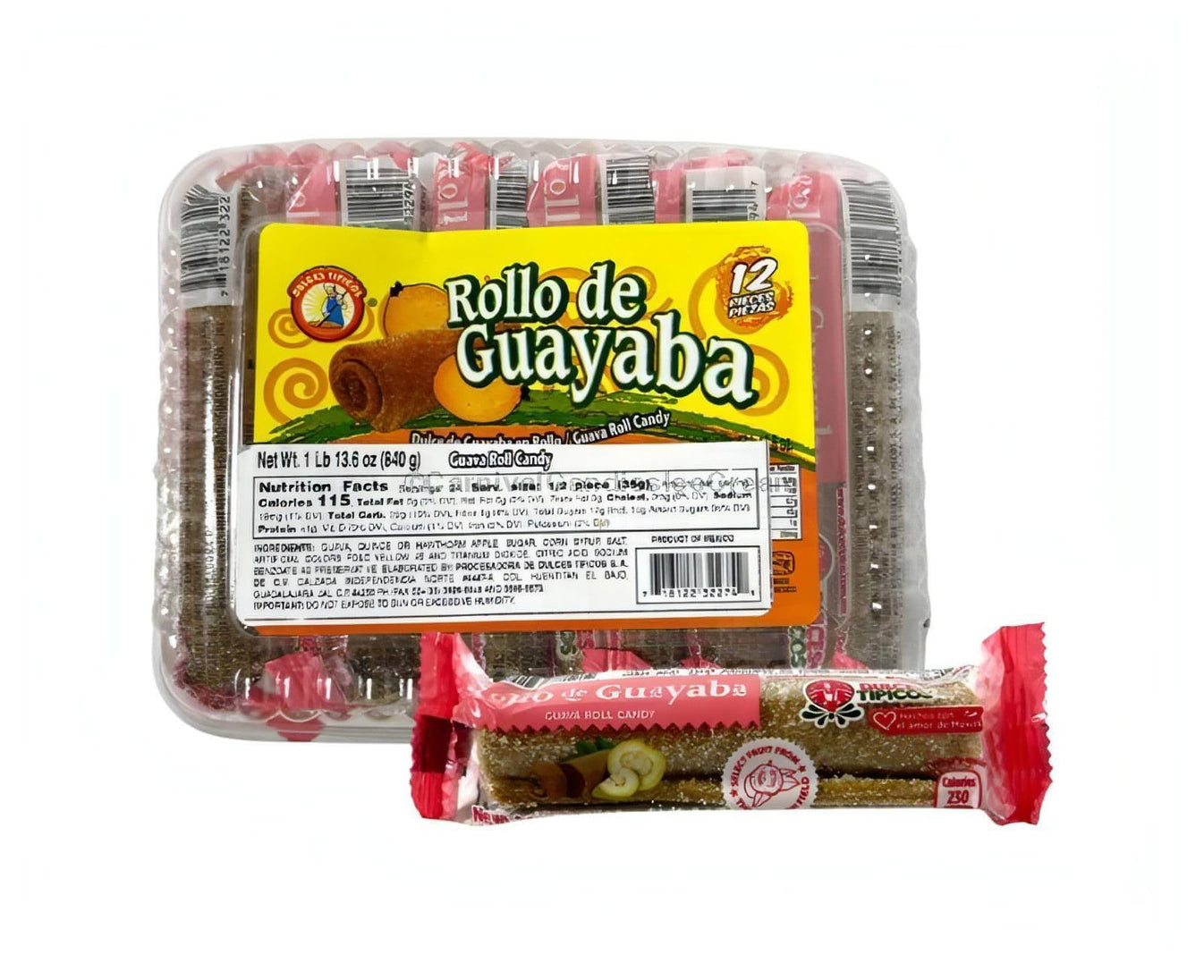 Rollo De Guayaba (12 Count) - Bulk Mexican Candy – Carnival Candies ...